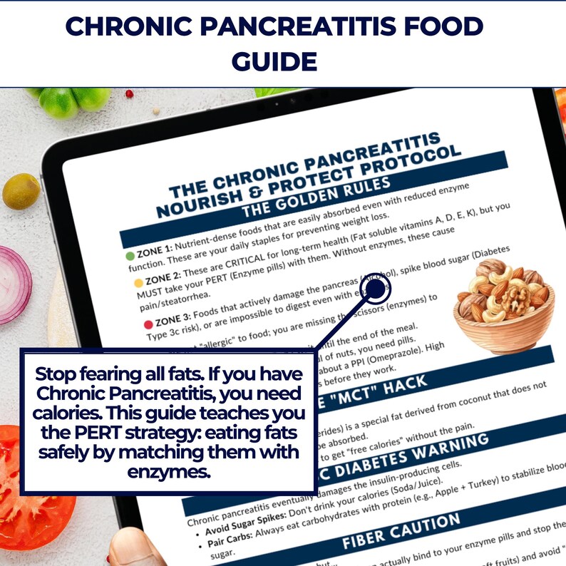 Chronic Pancreatitis Diet Food List PDF – PERT Guide & High Protein ...