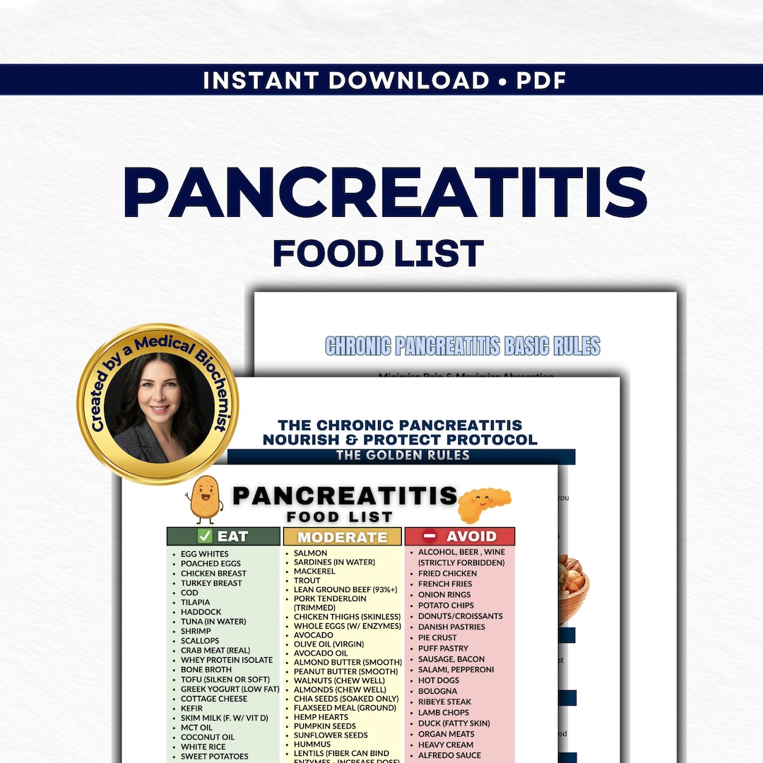 Chronic Pancreatitis Diet Food List PDF – PERT Guide & High Protein ...