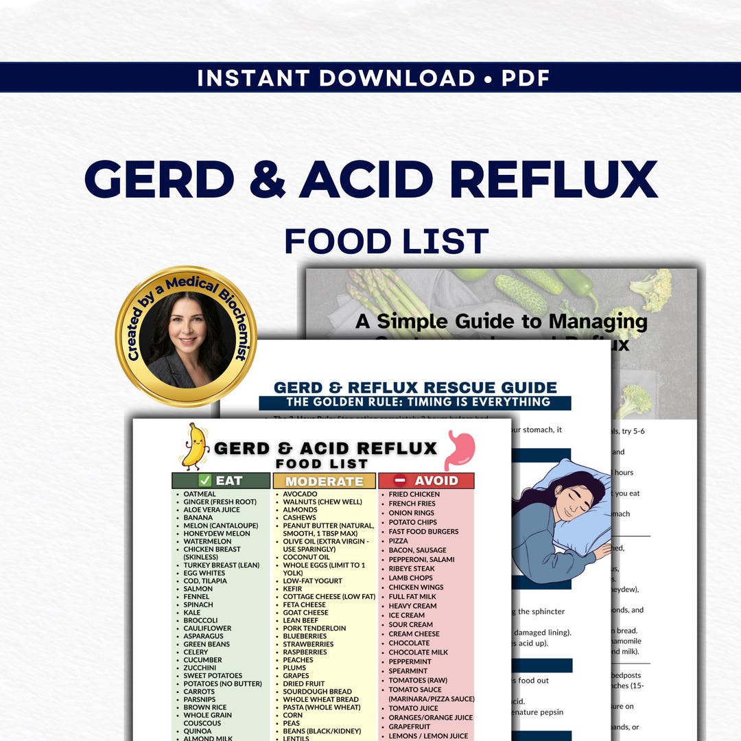 Acid Reflux Food List & GERD Diet Guide – LPR Friendly, Heartburn Cheat ...