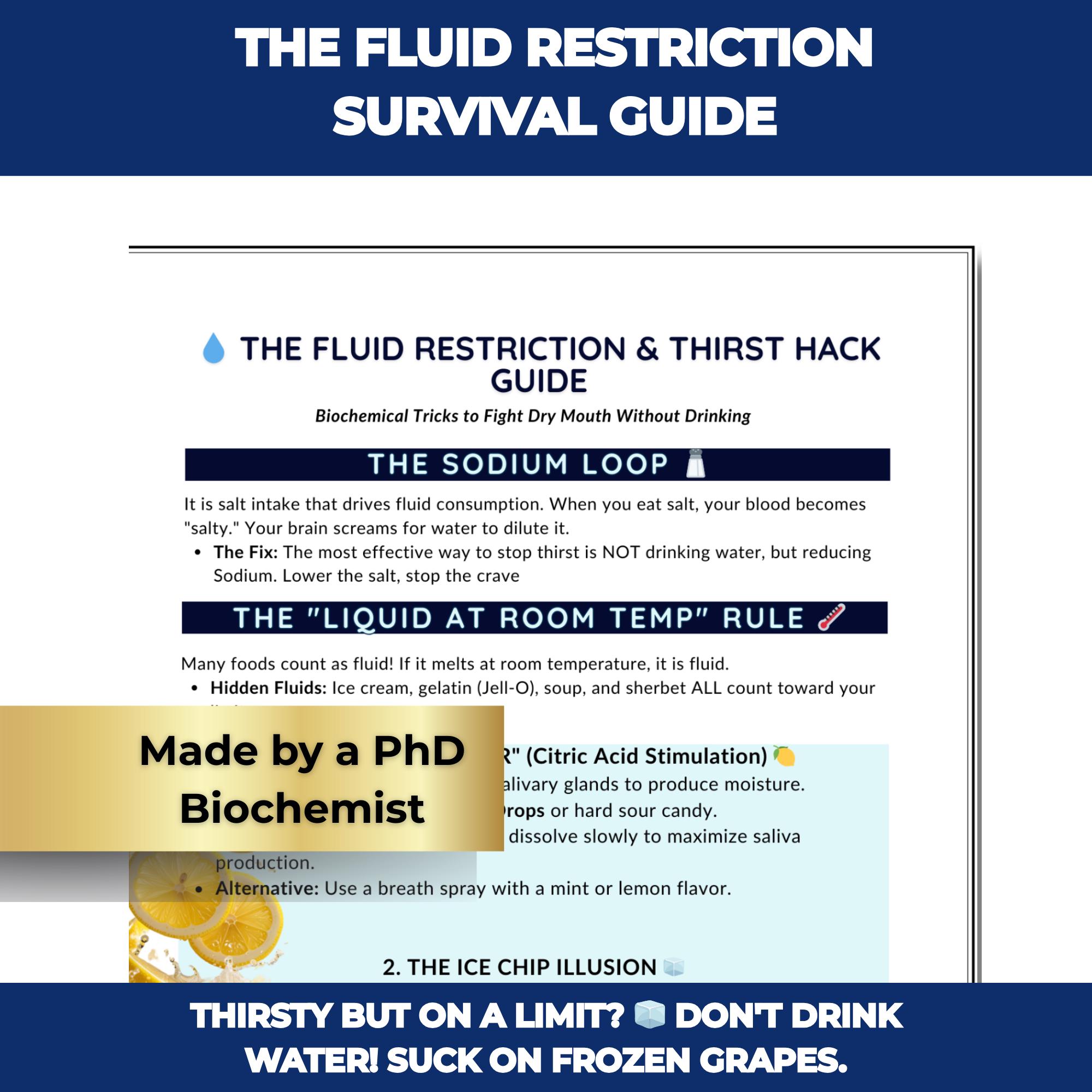 Fluid Restriction Nursing Fluid Restrictions Cheat Sheet