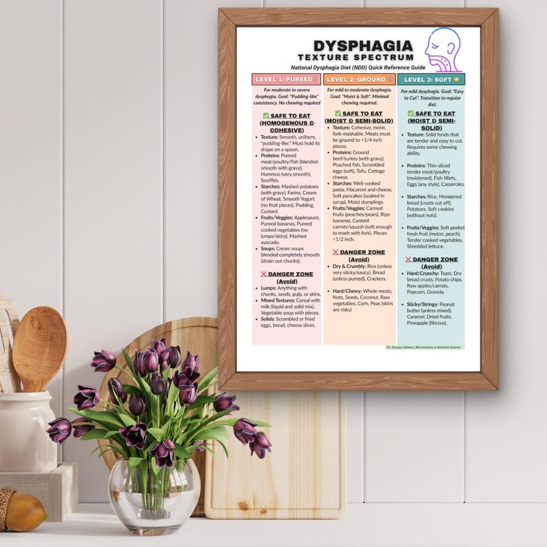 Dysphagie Texture Guide und IDDSI Levels Chart | Pürierte, Gehackte ...
