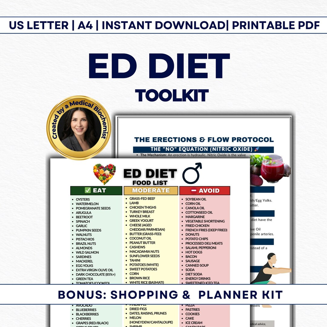 Erectile Dysfunction Food List PDF | Erectile Function Recovery Diet ...