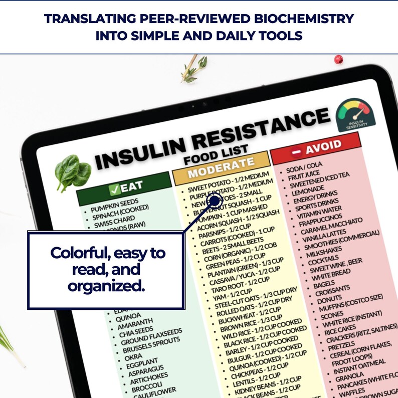 Insulin Resistance Food List PDF – PCOS Diet, Prediabetes Guide, Low ...