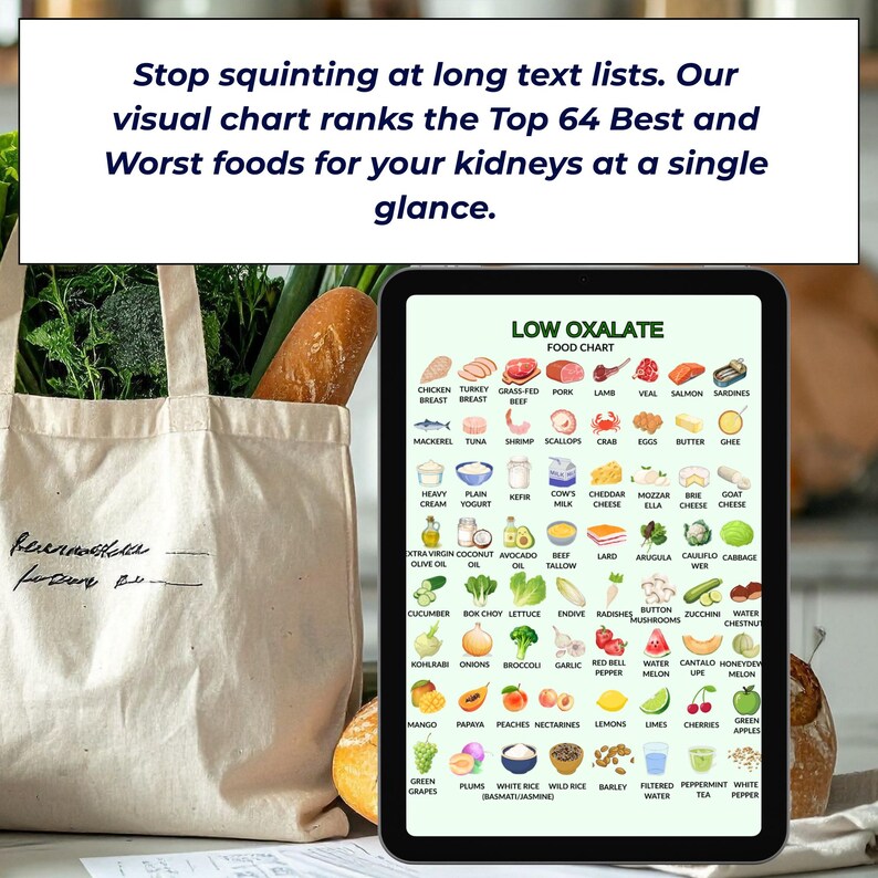 Low Oxalate Food List & Chart – Kidney Stone Diet Guide, High Oxalate ...