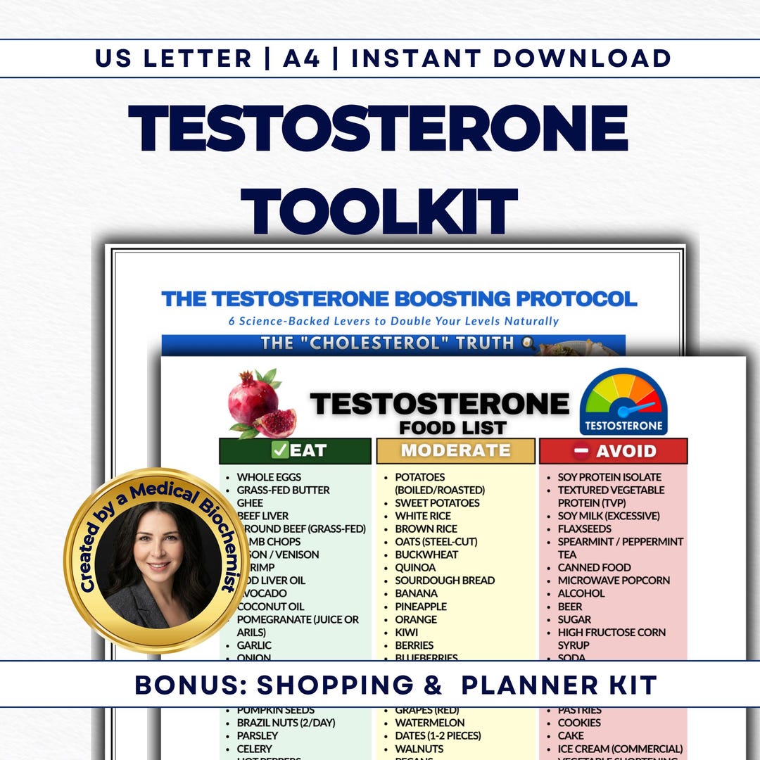 Testosterone Food List PDF – Natural Hormone Diet, Muscle Building ...