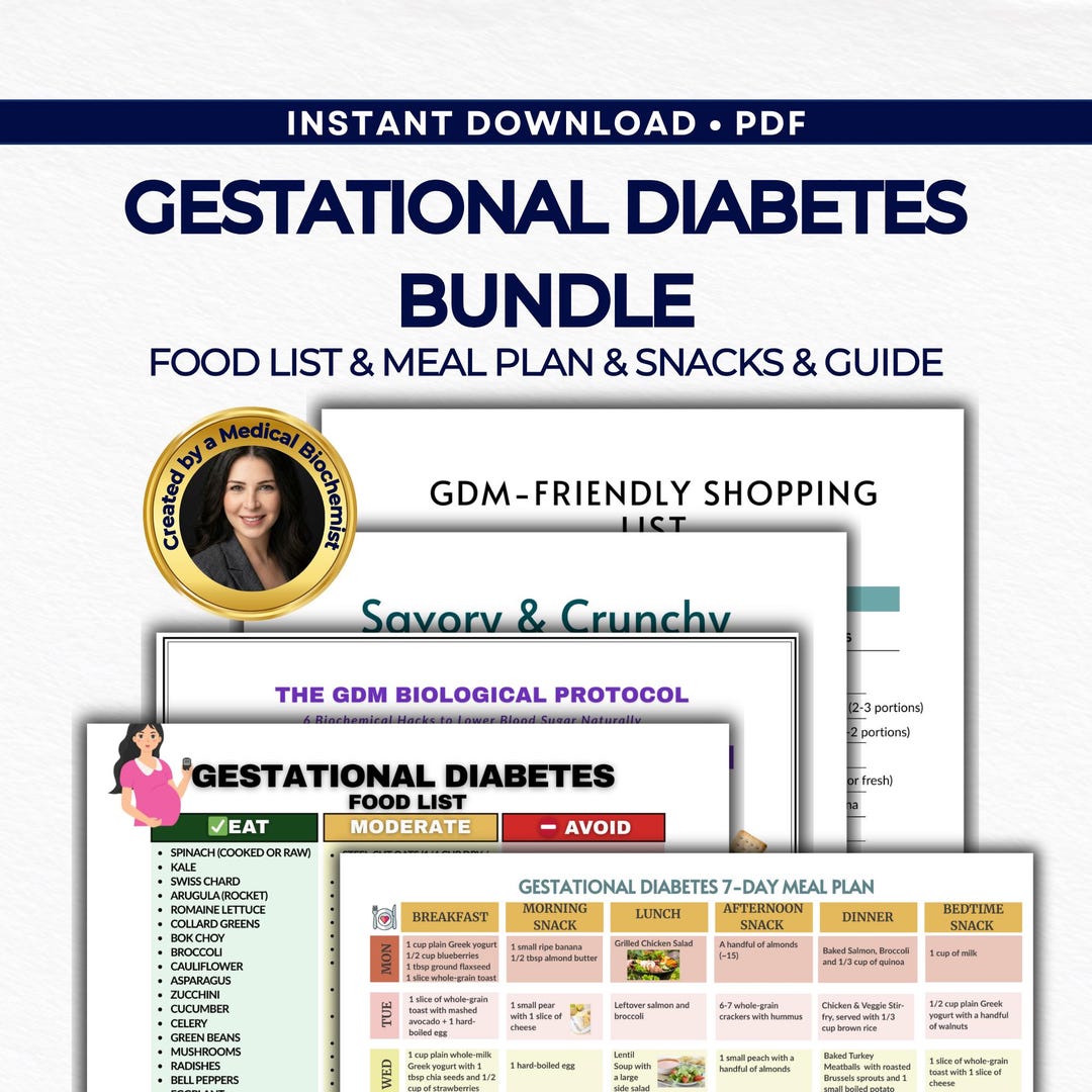 Gestational Diabetes Food List PDF – GDM Meal Plan & Log Bundle ...