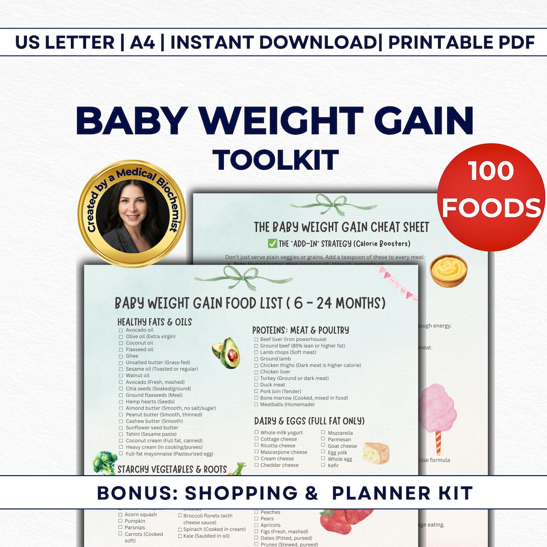 Baby Weight Gain Food List PDF – High Calorie Toddler Foods, Picky ...