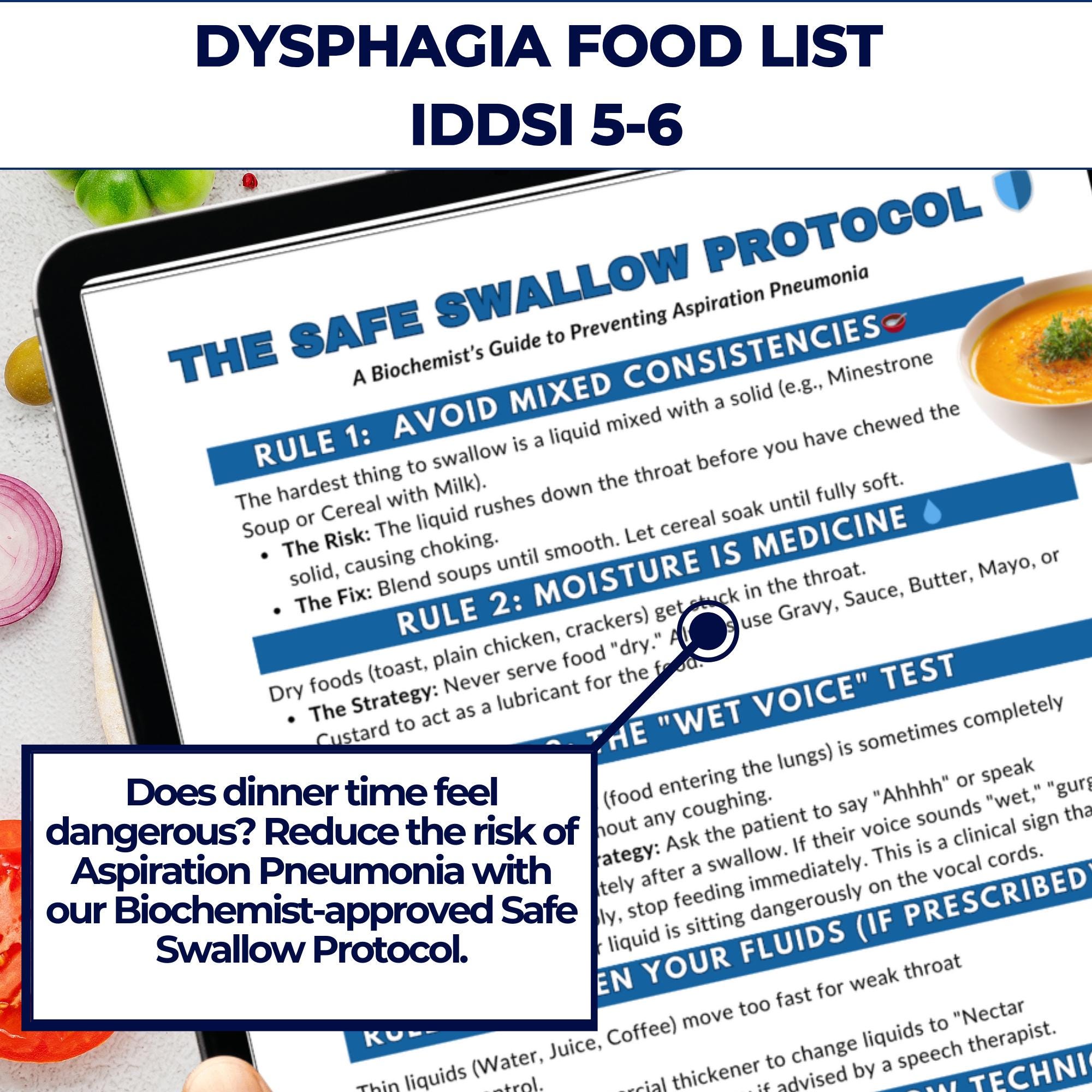Dysphagia Food List IDDSI Level 5 & 6 – Minced and Moist, Soft and Bite ...