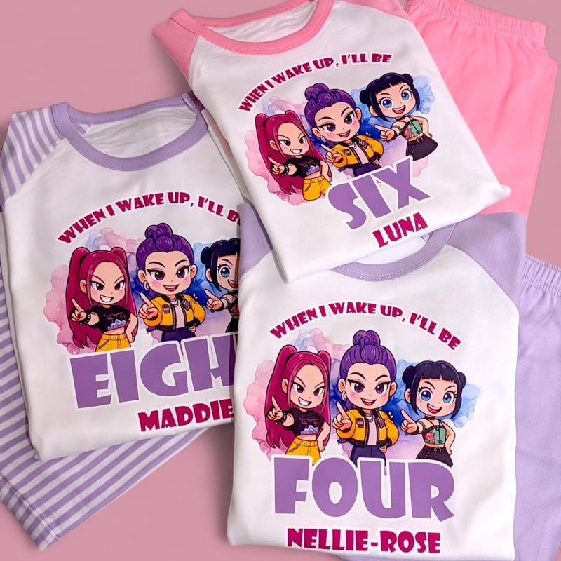 Kpop Birthday Pjs Girls - Etsy UK