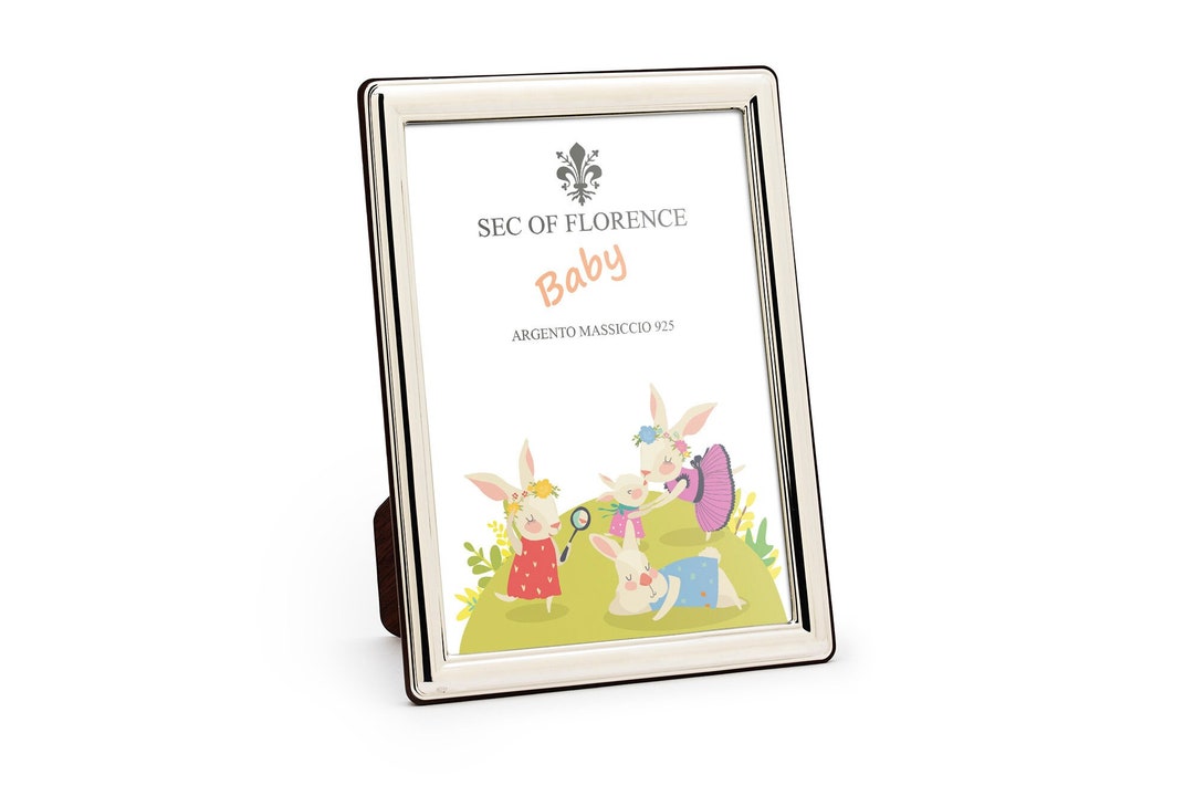 6”x 4” Inches 925 Sterling Silver Baby Photo Picture Frame, Great Gift ...