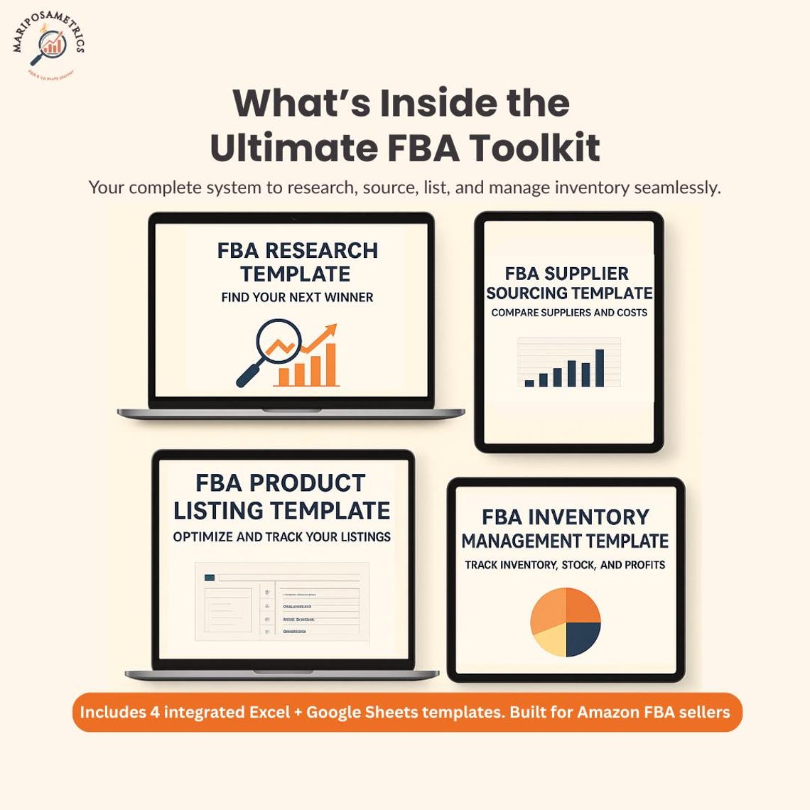 Amazon FBA Spreadsheet Bundle | Product Research,sourcing, Listing and Inventory (excel & Google ...