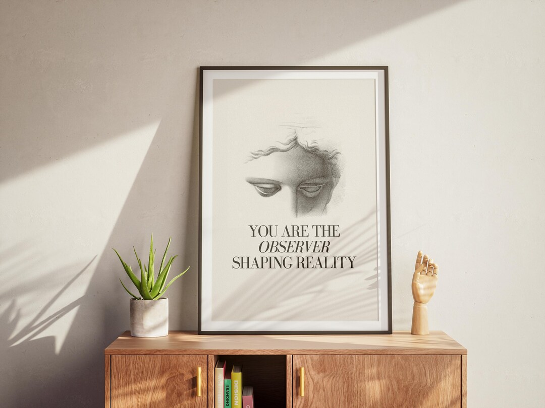 You're the Observer, Mindfulness Quote Art Print: Meditation & Home ...