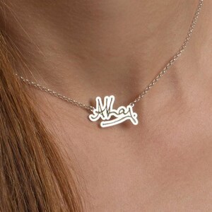 Custom Signature Necklace, Sterling Silver Jewelry, Personalized ...
