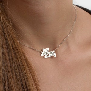Custom Signature Necklace, Sterling Silver Jewelry, Personalized ...