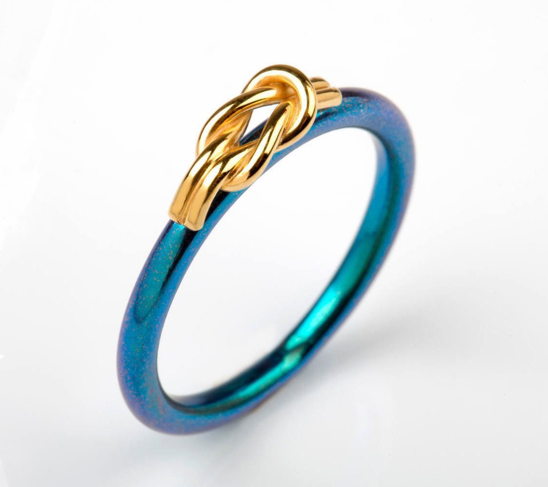 Hercules Knot Ring Titanium Solid Gold Knot Jewelry - Etsy
