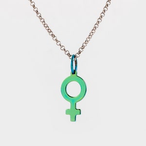 Feminist Necklace Woman Symbol, Lesbian Jewelry LGBT, Girl Power ...