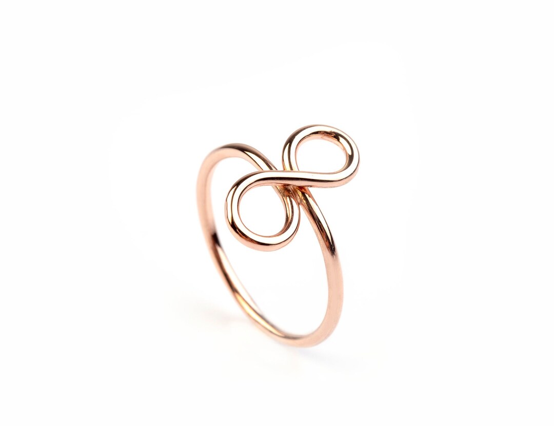 Solid Gold Infinity Ring Eternity Jewelry Minimal Promise - Etsy