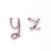 Wire Wrapped Jewelry, Cursive Initials Titanium, Silver Earrings ...