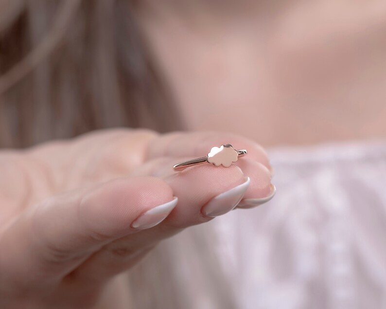 Cloud Ring Gold Weather Jewelry Meteorology Nature Inspired - Etsy