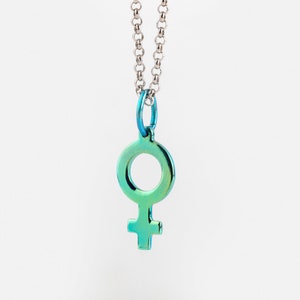 Feminist Necklace Woman Symbol, Lesbian Jewelry LGBT, Girl Power ...
