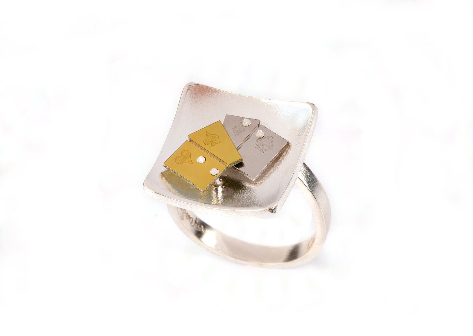 Playing Cards Ring Silver Titanium Jewelry Gambling Las - Etsy