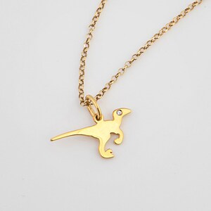 Velociraptor Diamond Pendant, Solid Gold Raptor Jewelry, Precious Stone ...