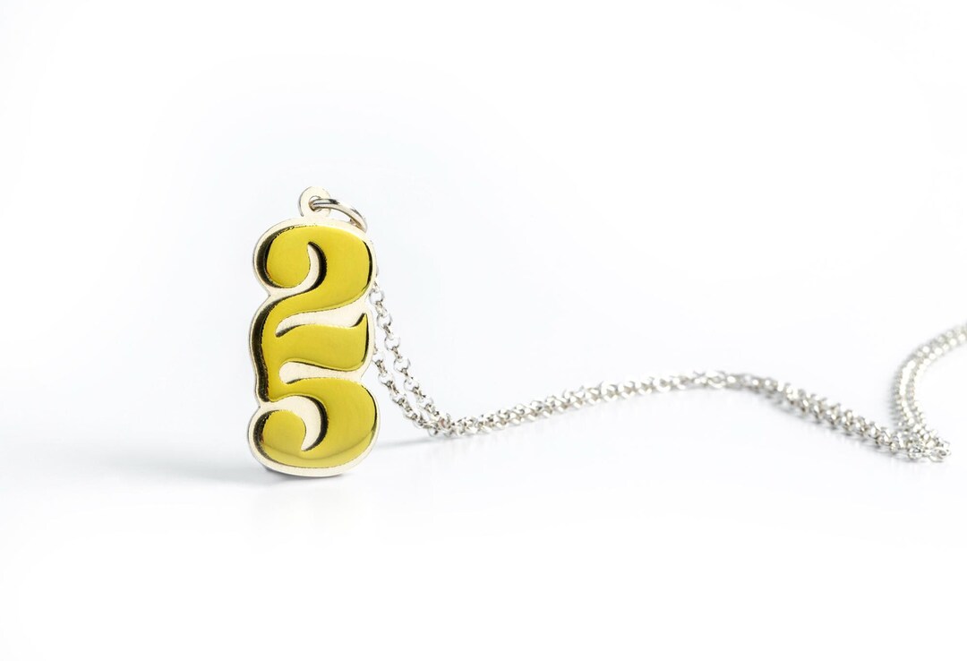Jubilee 25 Years Necklace, Titanium 25 Pendant, Silver Anniversary ...