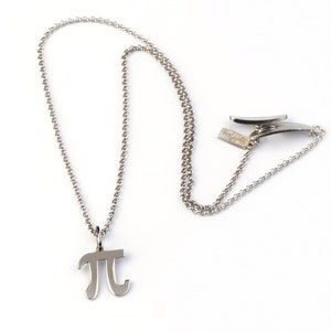 Pi Necklace Titanium, Mathematics Jewelry Clever, Math Teacher Gift ...