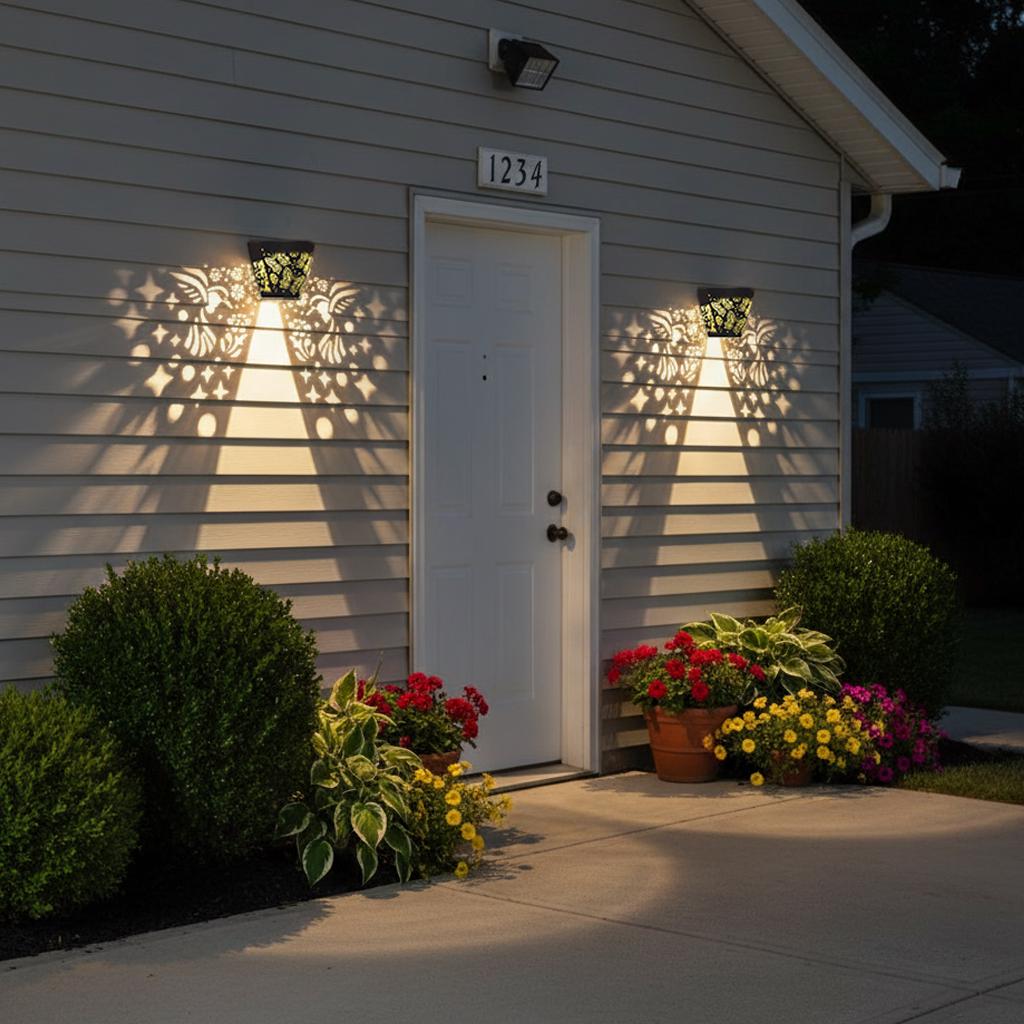 Solar Fence Light: Hummingbird Metal Wall Lantern, Waterproof Outdoor ...