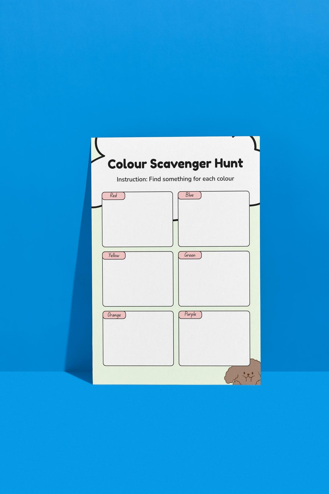 Colour Scavenger Hunt Worksheet | Colour Learning Activity for Kids ...