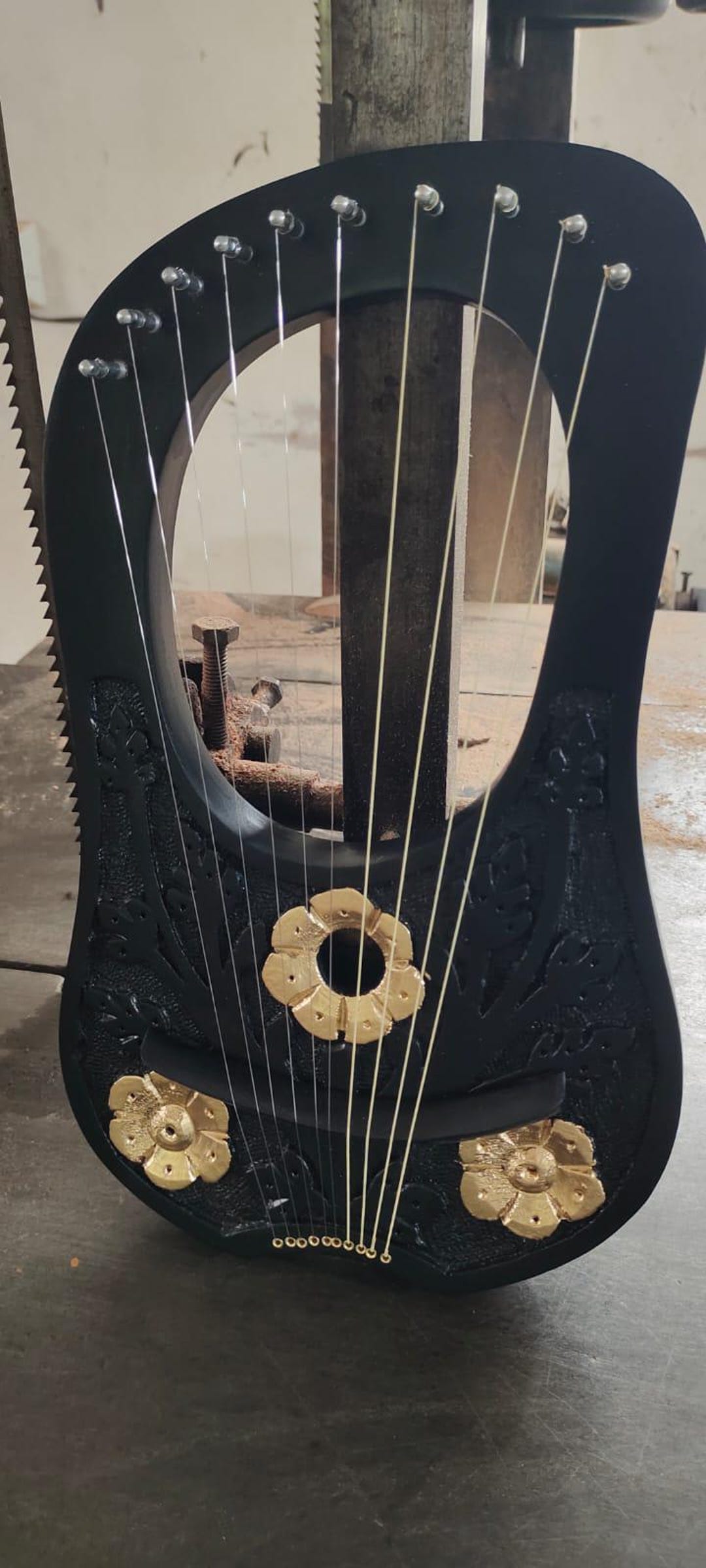 Handcrafted 10 String Lyre Harp - Etsy