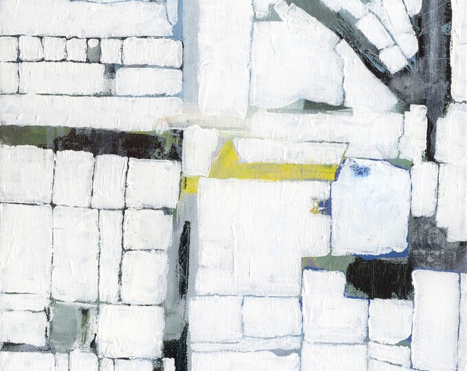 Original White Abstract Painting Cubism Dream - Etsy