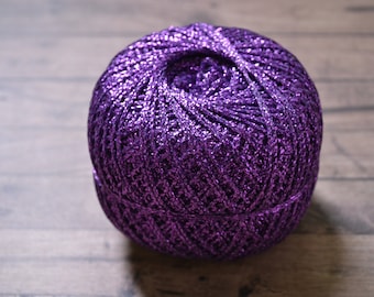 Purple Sparkle Yarn | Etsy