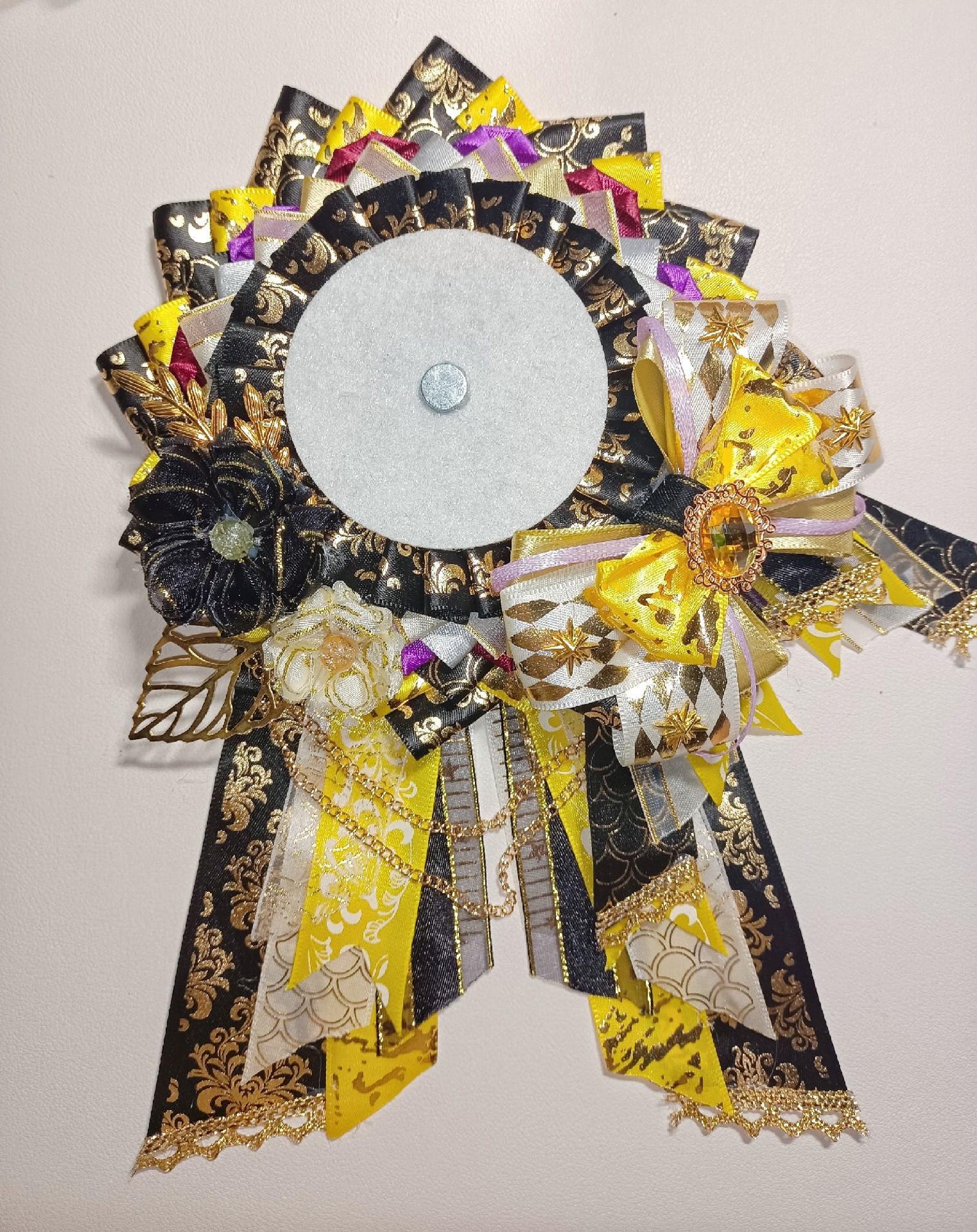 Handmade Genshin Arataki Itto Bold Black-gold-yellow Itto Rosette - Etsy