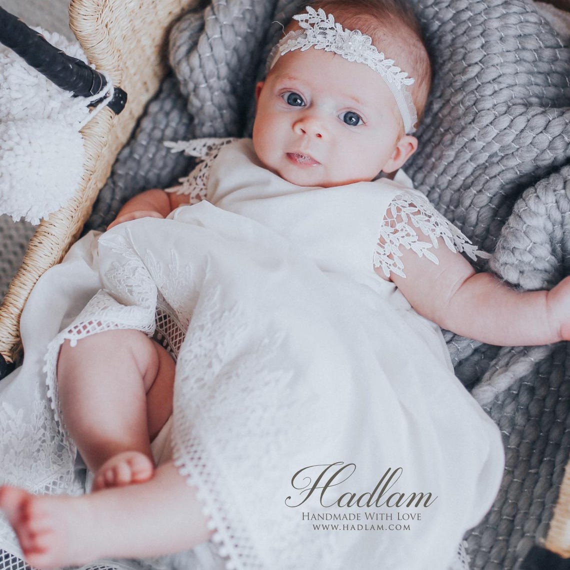 Mila Baby Girl Christening Baptism Flower Girl Silk Gown Dress With ...