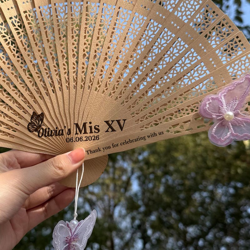 Personalized Folding Fan - Etsy