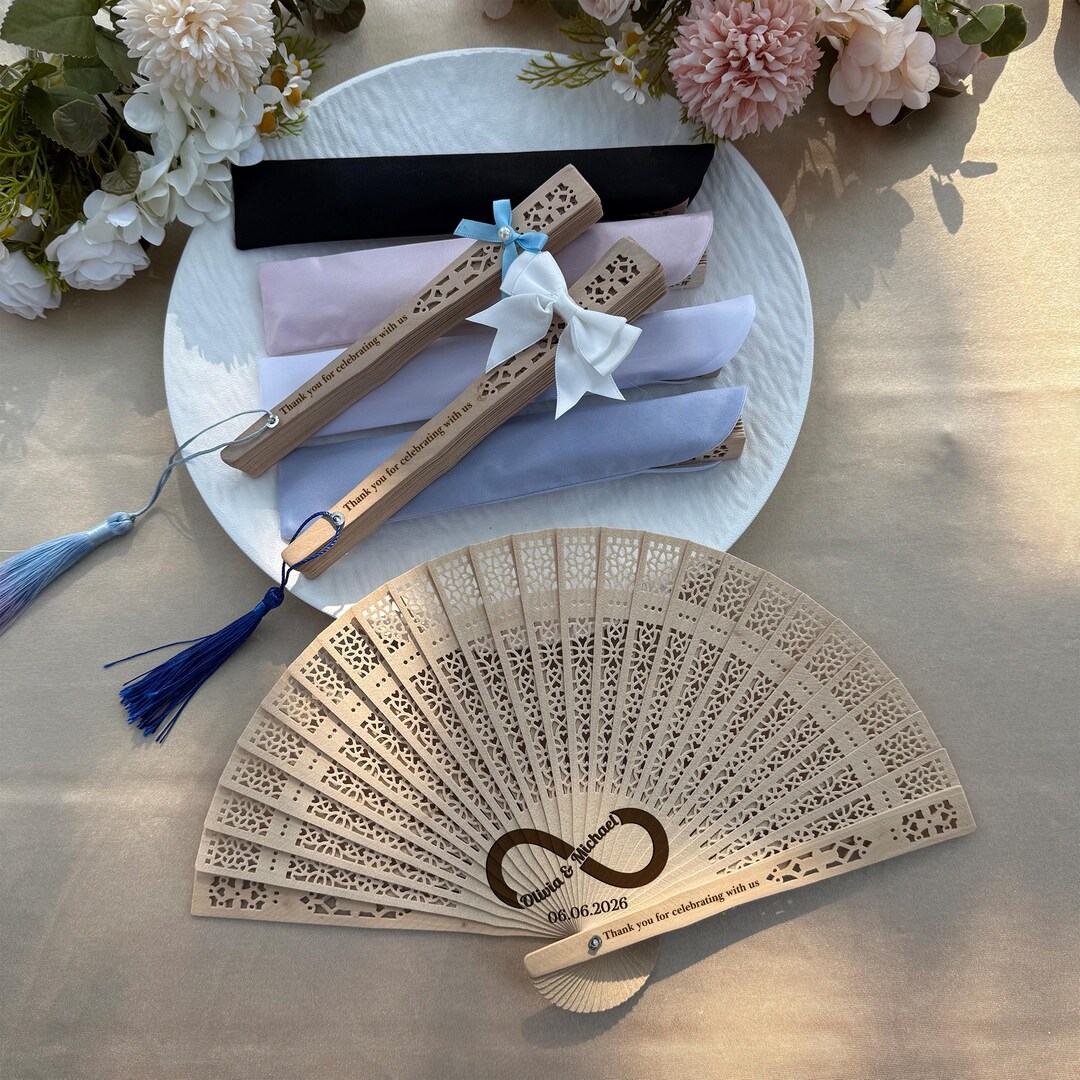 Custom Rustic Wedding Keepsakes, Personalized Wooden Fans, Garden ...