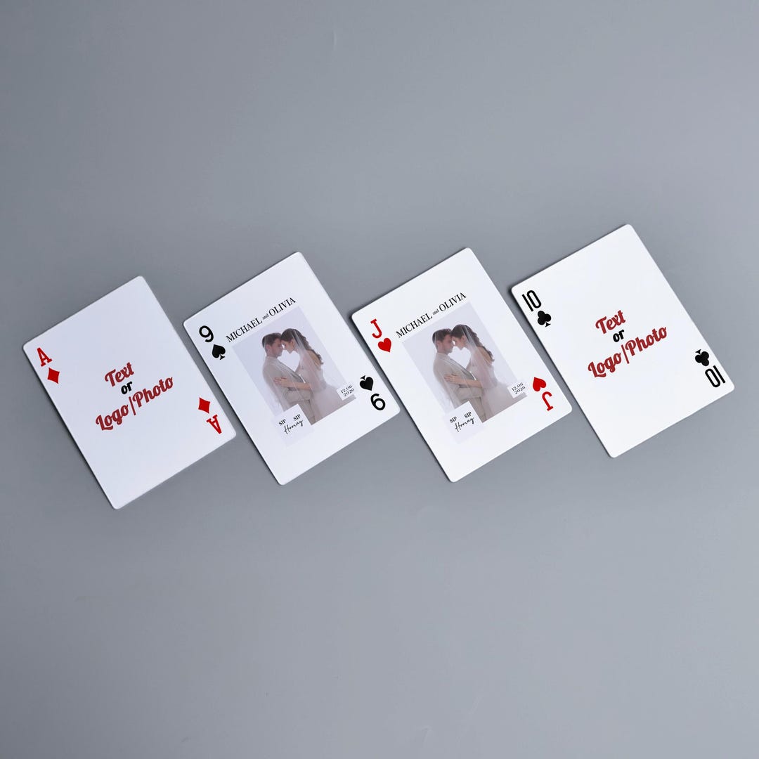 Custom Wedding Playing Cards, Personalized Photo Card Deck, Game Night ...