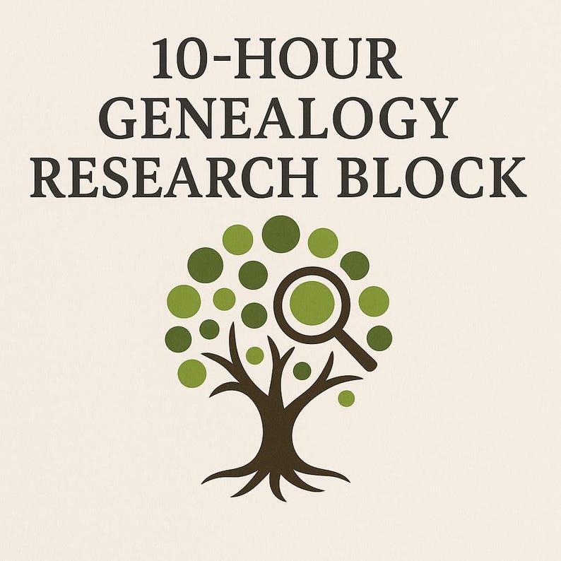 10-hour Professional Genealogy Research Block | Family History Research ...