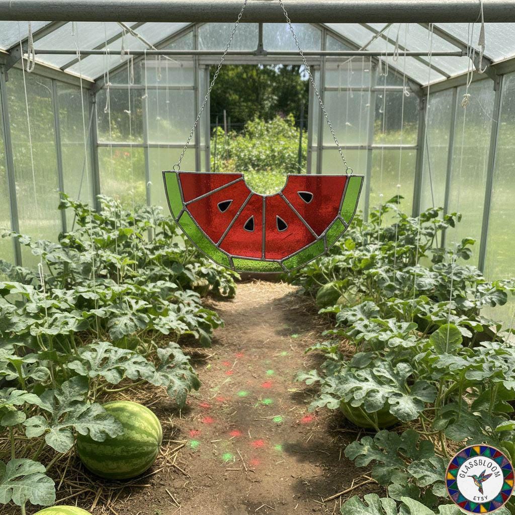 Watermelon Slice Stained Glass Pattern – Summer Fruit Suncatcher ...