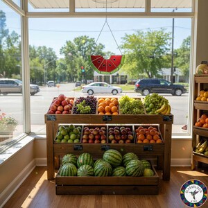 Watermelon Slice Stained Glass Pattern – Summer Fruit Suncatcher ...