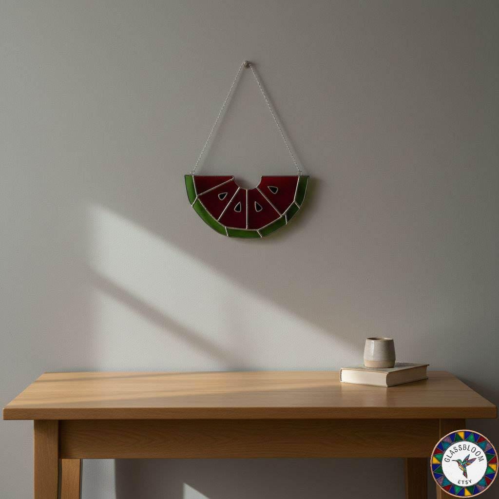 Watermelon Slice Stained Glass Pattern – Summer Fruit Suncatcher ...