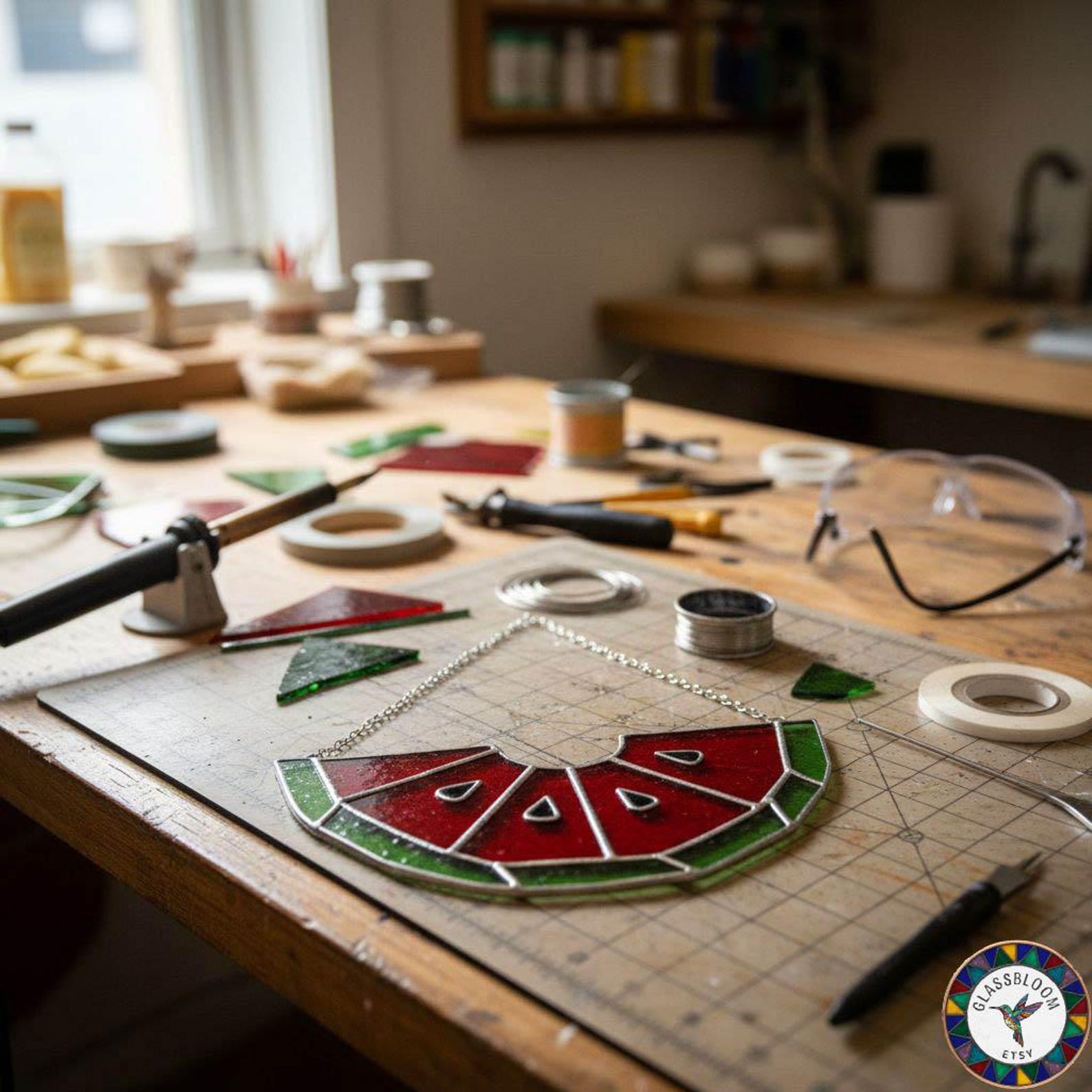 Watermelon Slice Stained Glass Pattern – Summer Fruit Suncatcher ...