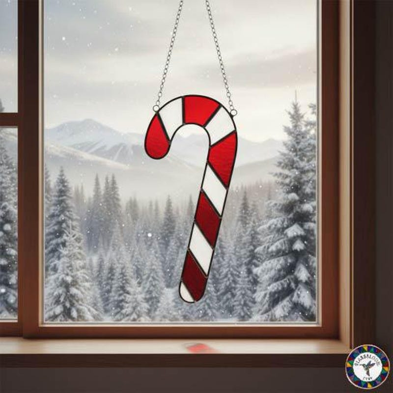Candy Cane Window Template - Etsy