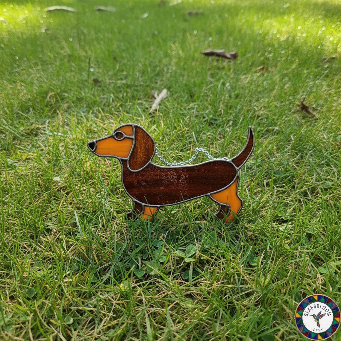Dachshund Stained Glass Pattern – Dog Suncatcher Template (digital ...