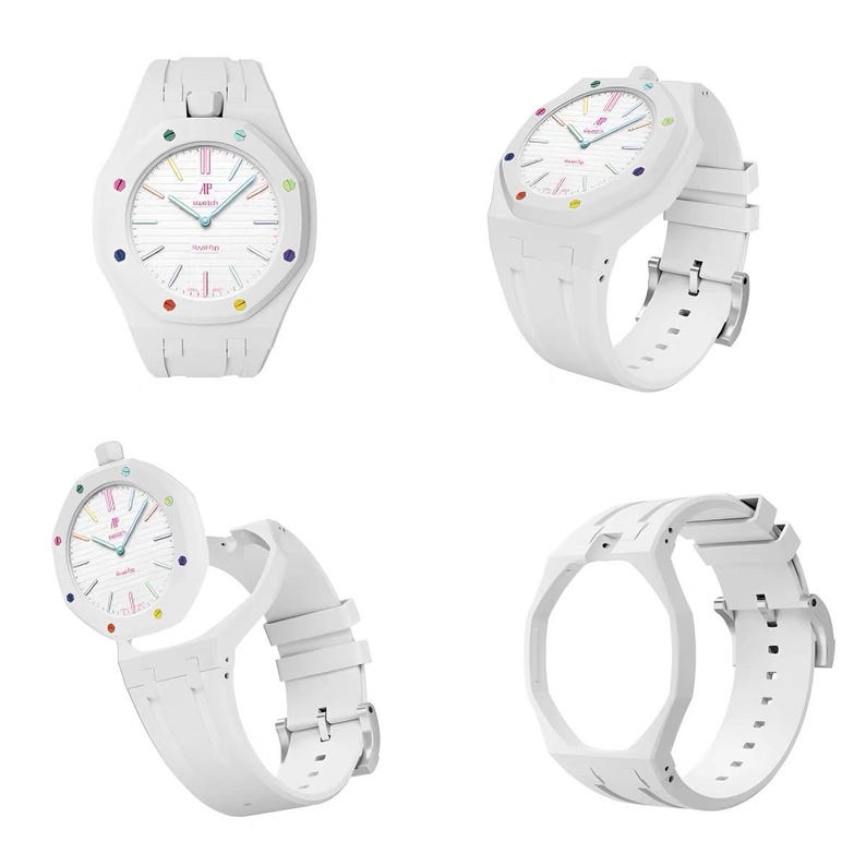 Case Strap for Swatch Royal Oak — Bioceramic Shell + Silicone Band ...