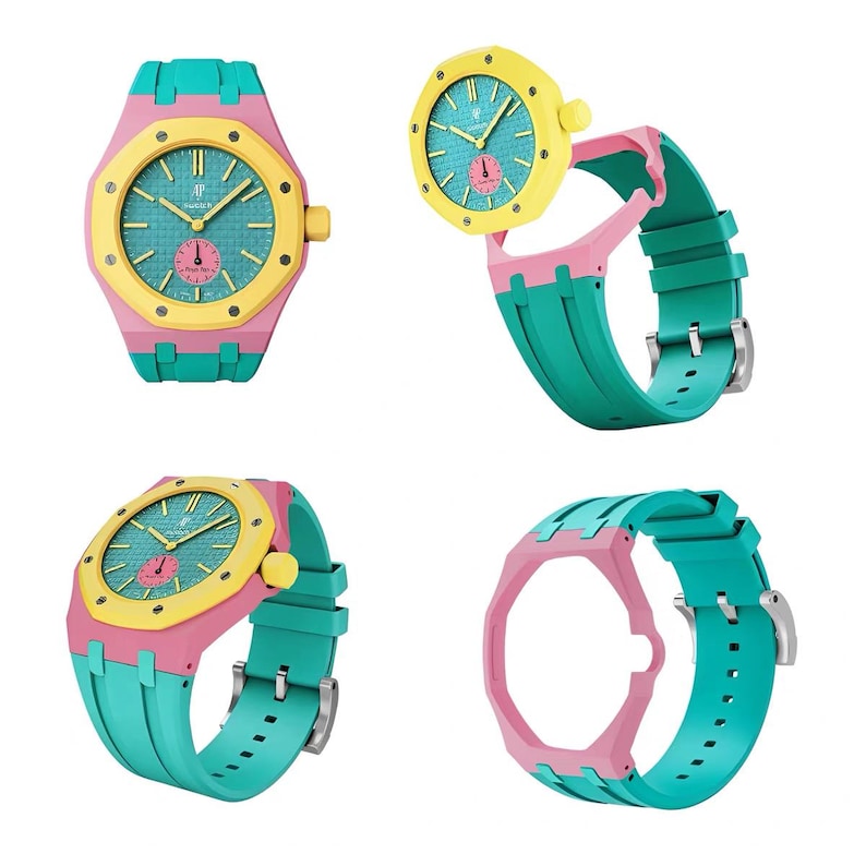 Case Strap for Swatch Royal Oak — Bioceramic Shell + Silicone Band ...