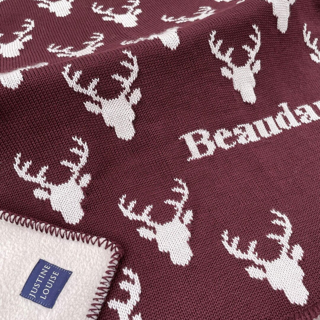 Personalised Stag Baby Blanket, Luxury Named New Baby Gift - Etsy