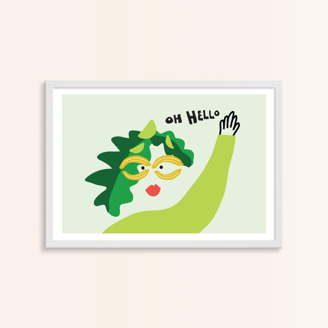 Modern Art Print: "ooh Hello" Graphic Illustration for the Home - Etsy