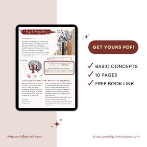 Psychology 101 Introduction Notes for Beginners & Students + Free Book ...